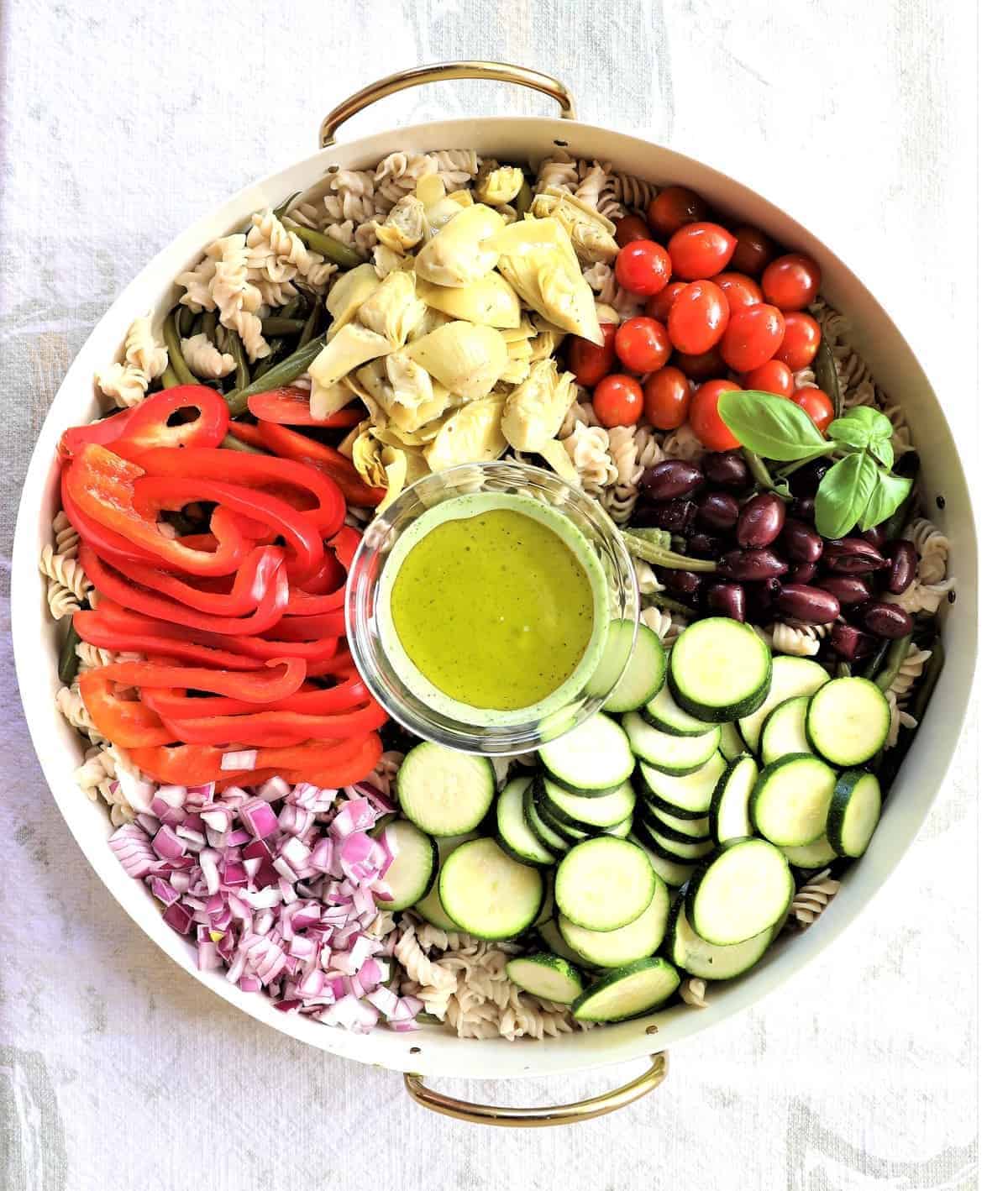 Provencal Pasta Salad - Green Scheme